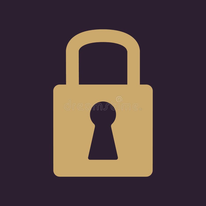 The lock icon. Lock symbol stock illustration. Illustration of ...