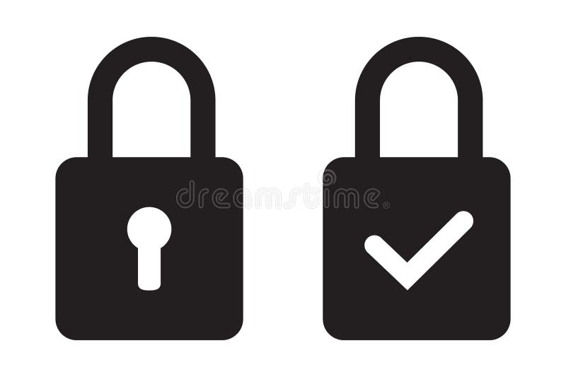 Lock Icon, Lock with Tick, Lock Check Mark, Security Icon. Stock Vector ... Lock Icon, Lock with Tick, Lock Check Mark, Security Icon. Stock Vector ...