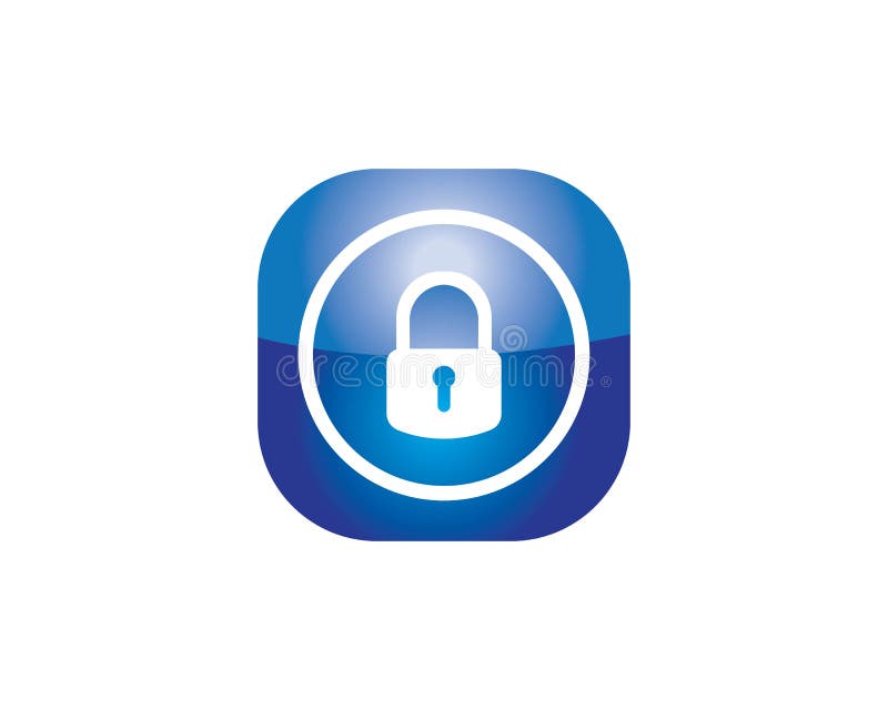 Lock icon logo vector stock vector. Illustration of shield - 133906031