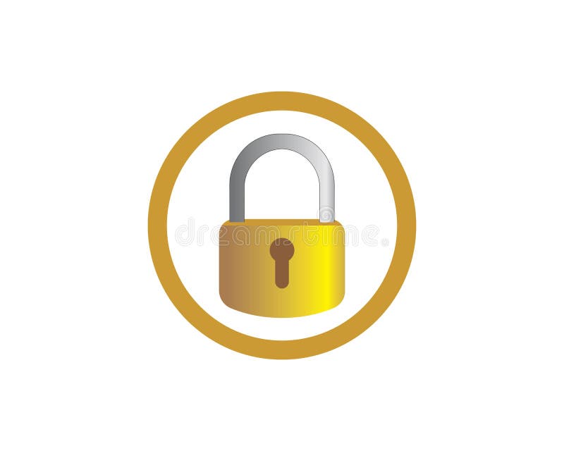 Lock Icon Logo Vector Template Stock Vector - Illustration of safety ...