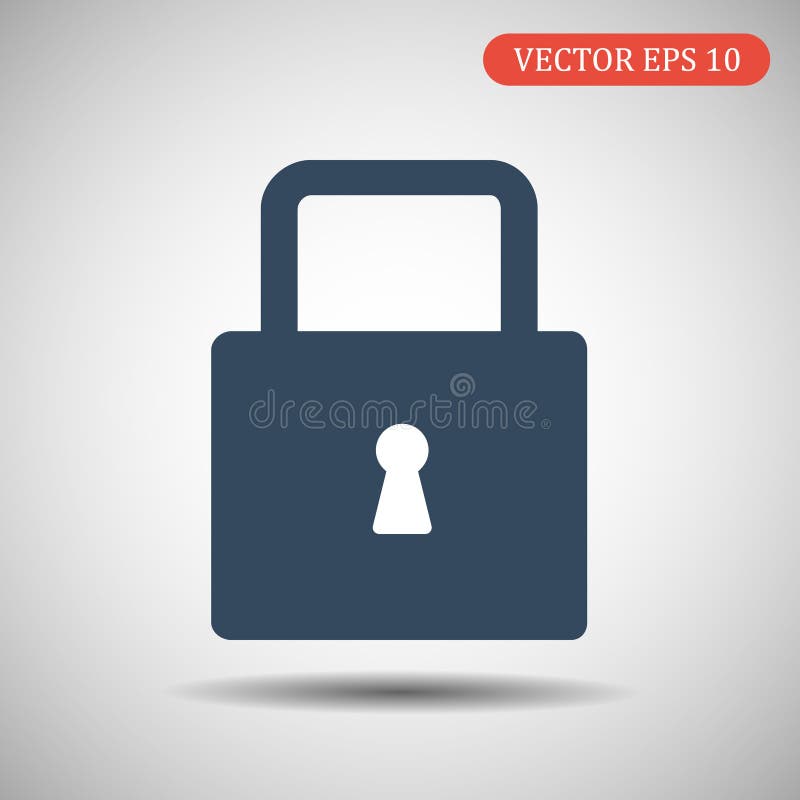 Lock Icon. Modern Vector Icon.eps 10. Stock Vector - Illustration of ...