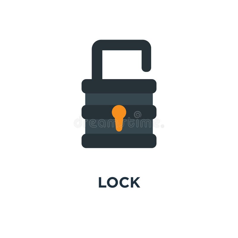 Lock Icon. Padlock Concept Symbol Design, Security Sign, Safety Stock ...