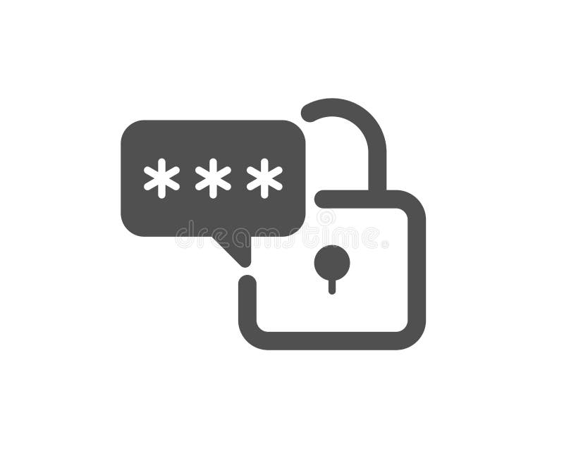 Lock Icon. Padlock Password Sign. Vector Stock Vector - Illustration of ...