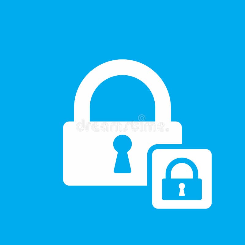 Lock Icon with Padlock Sign. Lock Icon and Security, Protection ...