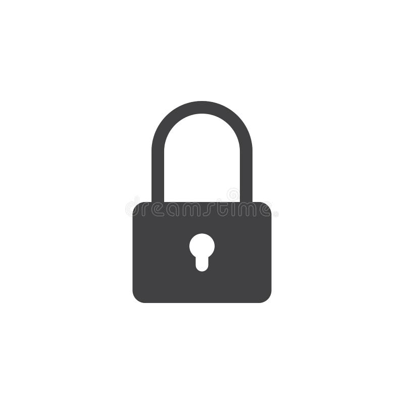 Lock Icon , Padlock Solid Logo Illustration, Pictogram Iso Stock ...