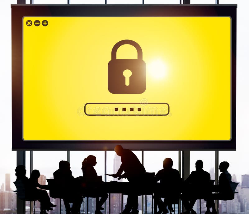 Lock Icon Password Protected Graphic Concept Stock Photo - Image of ...