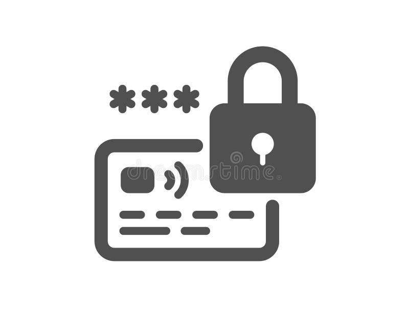 Lock Icon. Protected Credit Card Sign. Vector Stock Vector ...