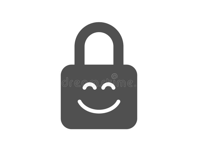 Lock Icon. Protected Padlock with Smile Sign. Vector Stock Vector ...