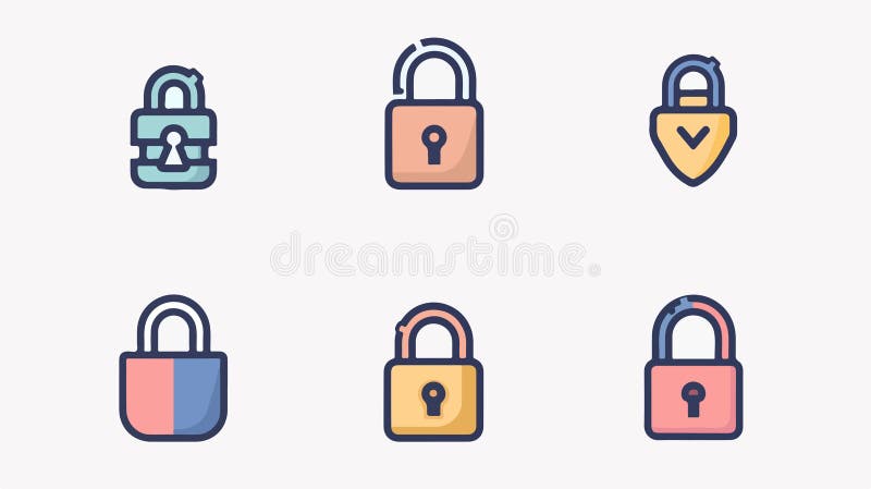 Identity Lock Symbol for Security Concepts in Design Stock Illustration ...