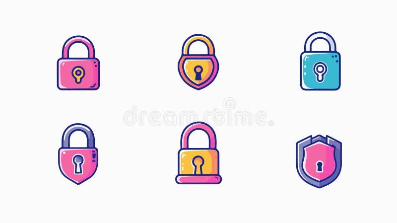 Identity Lock Symbol for Security Concepts in Design Stock Illustration ...