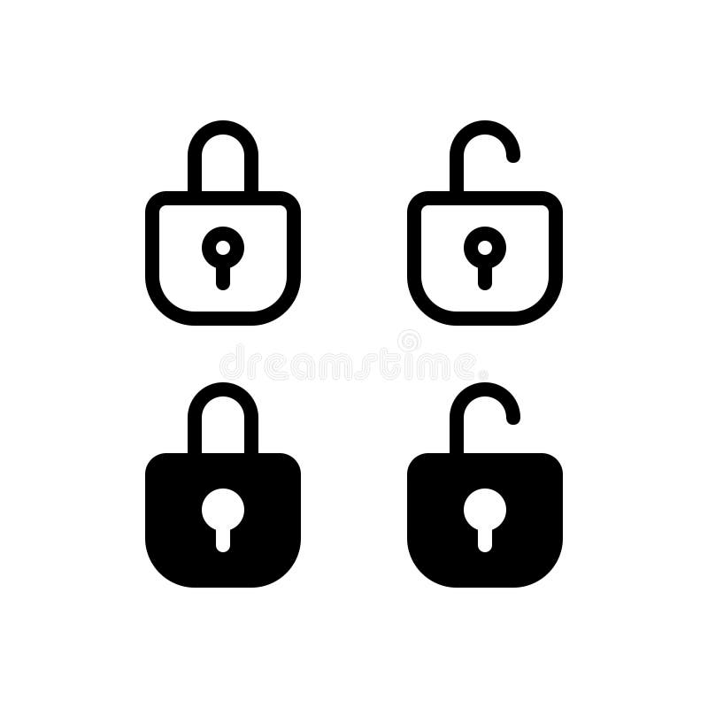 A Lock Icon that Represents Security and Privacy Stock Vector ...