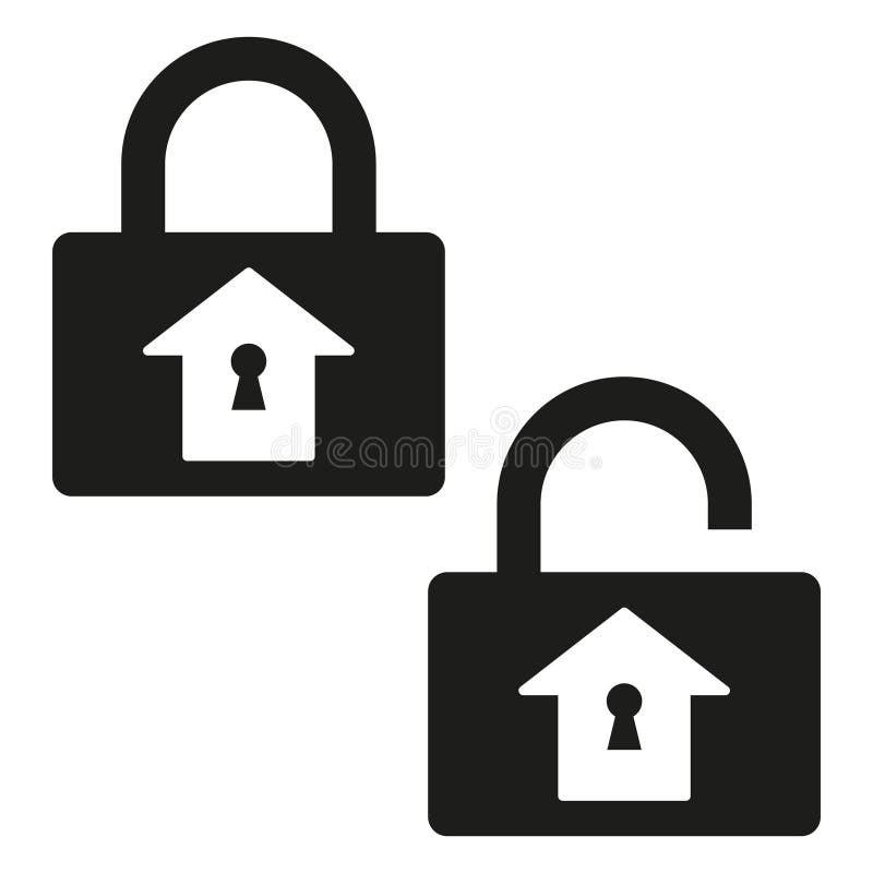 Lock Icon. Security Latch Symbol. Protection Shield Illustration ...