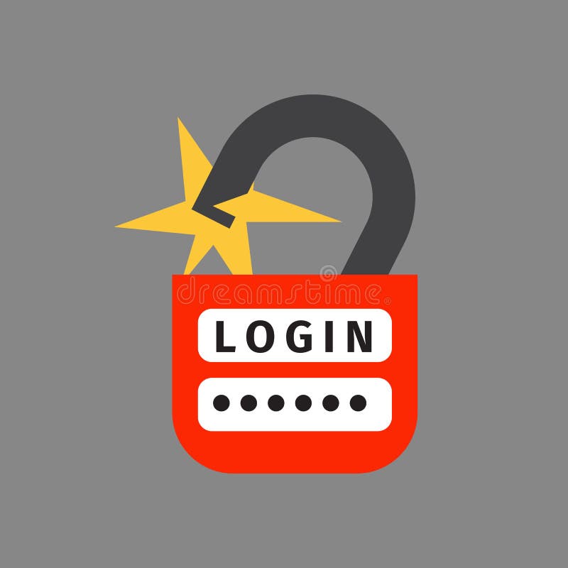 Lock Icon Security Protection Safety Password Sign Privacy Element and ...