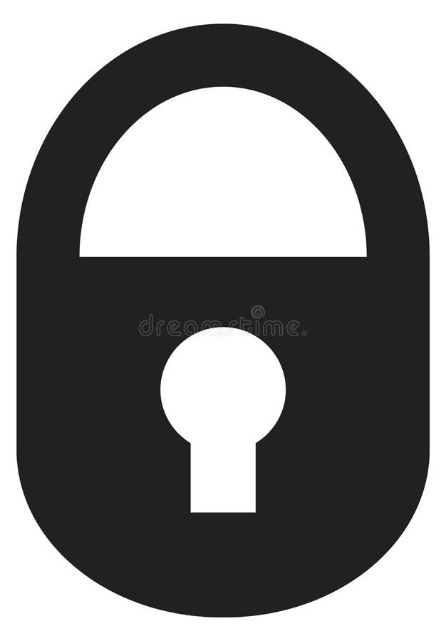 Lock icon. Security symbol stock vector. Illustration of guard - 244404977