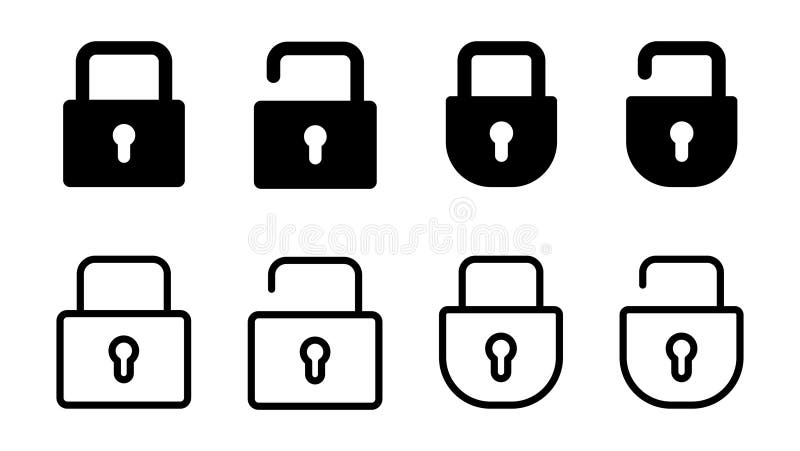 Lock Icon . Padlock Icon Vector. Encryption Icon. Security Symbol Stock ... Lock Icon . Padlock Icon Vector. Encryption Icon. Security Symbol Stock ...