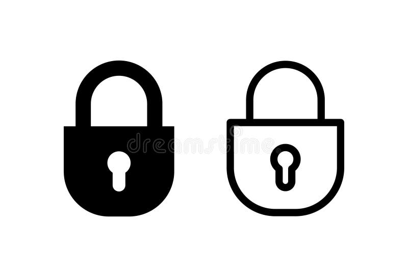 Lock Icon . Padlock Icon Vector. Encryption Icon. Security Symbol Stock ...