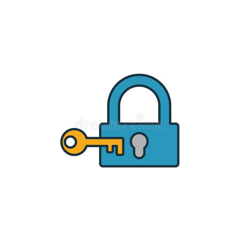 Lock Icon. Simple Element from Security Icons Collection Stock ...