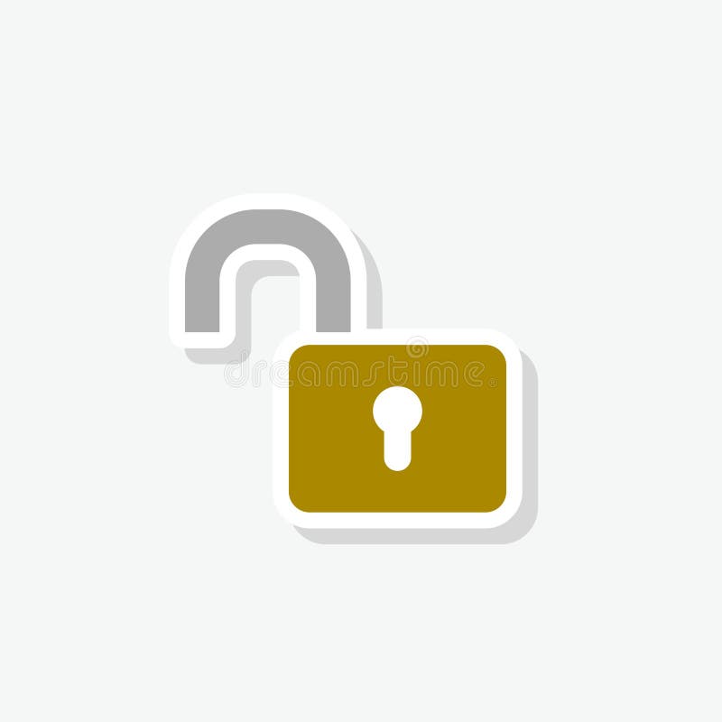 Lock icon stock vector. Illustration of computer, color - 159237795