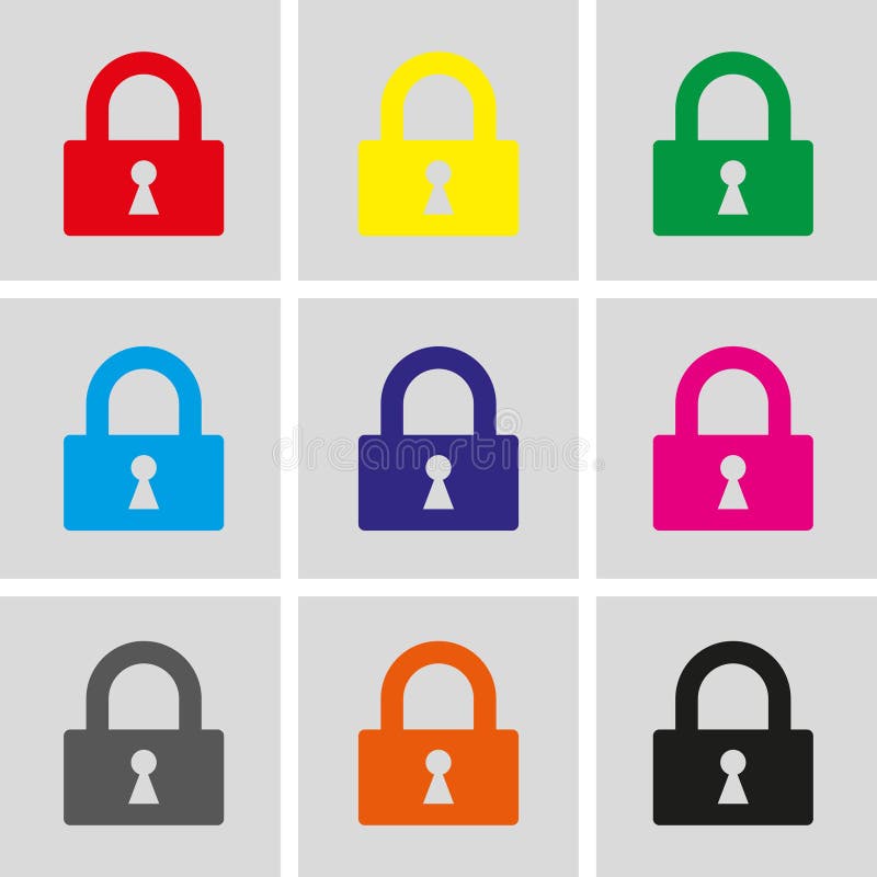 Lock Icon Stock Vector Illustration Flat Design Stock Vector ...