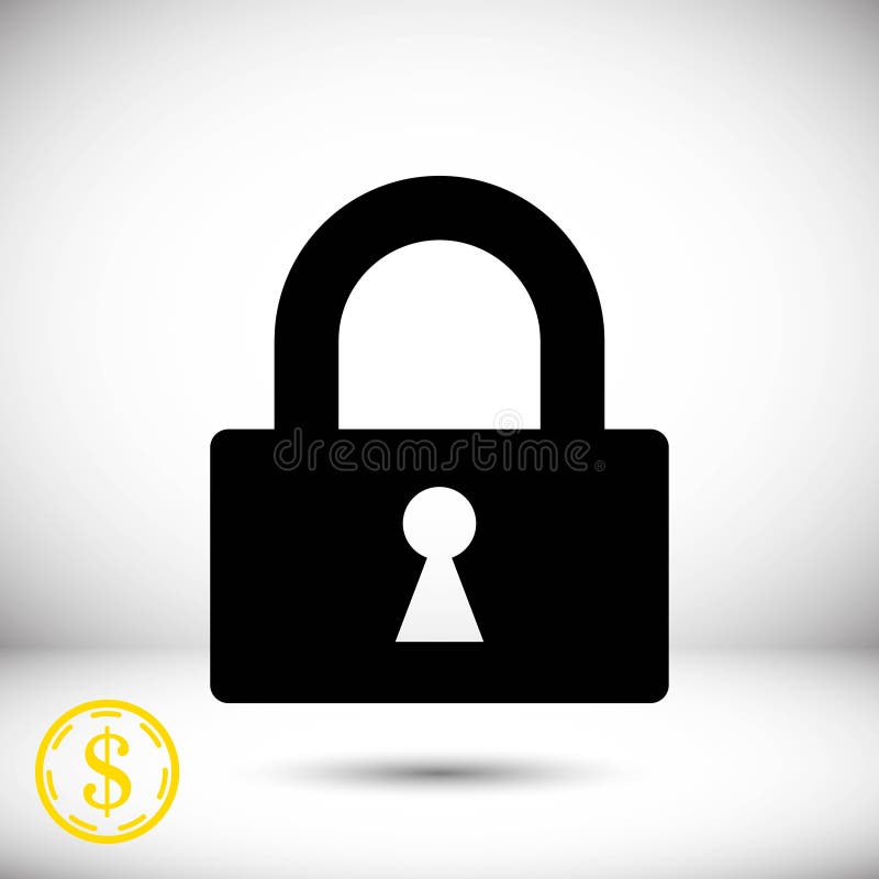 Lock Icon Stock Vector Illustration Flat Design Stock Vector ...