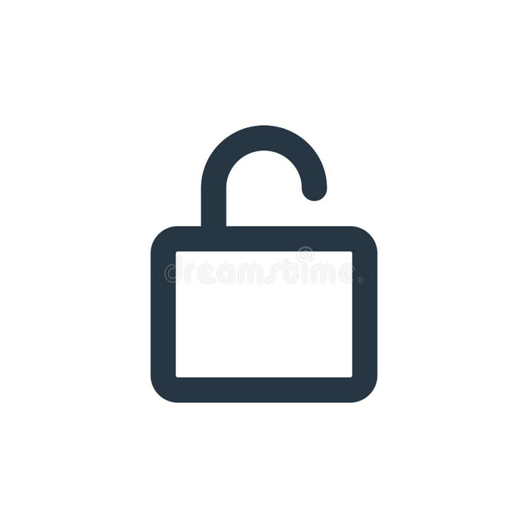 Lock Icon Vector from Basic Ui Concept. Thin Line Illustration of Lock ...