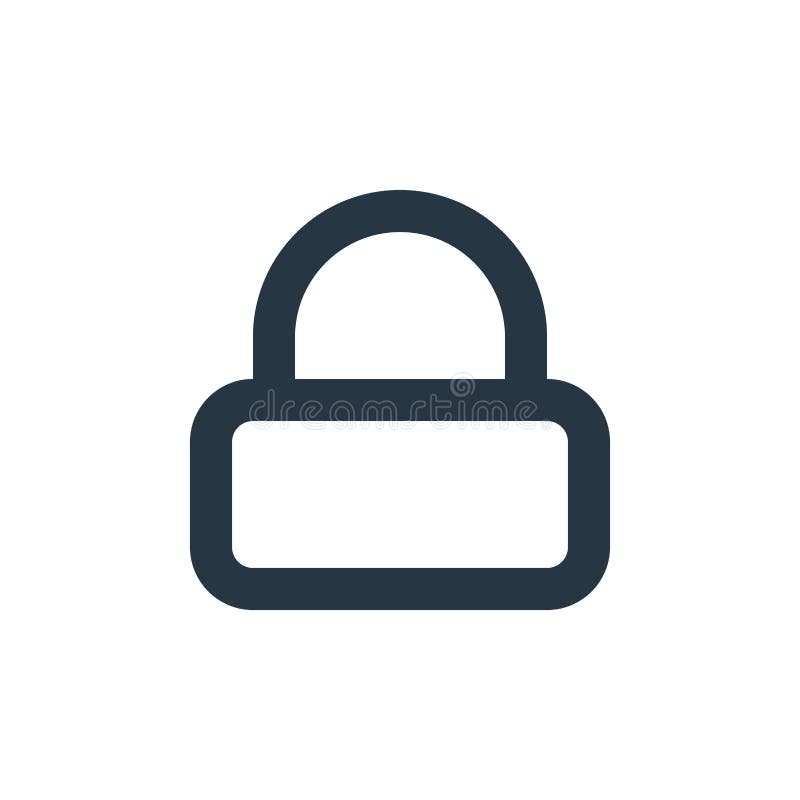 Lock Icon Vector from Essentials Ui Concept. Thin Line Illustration of ...