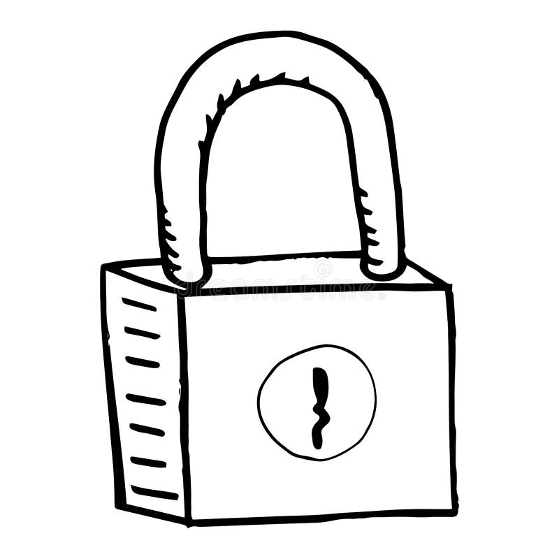 Safe Icon. Vector Illustration of a Metal Safe with Vintage Lock. Hand ...
