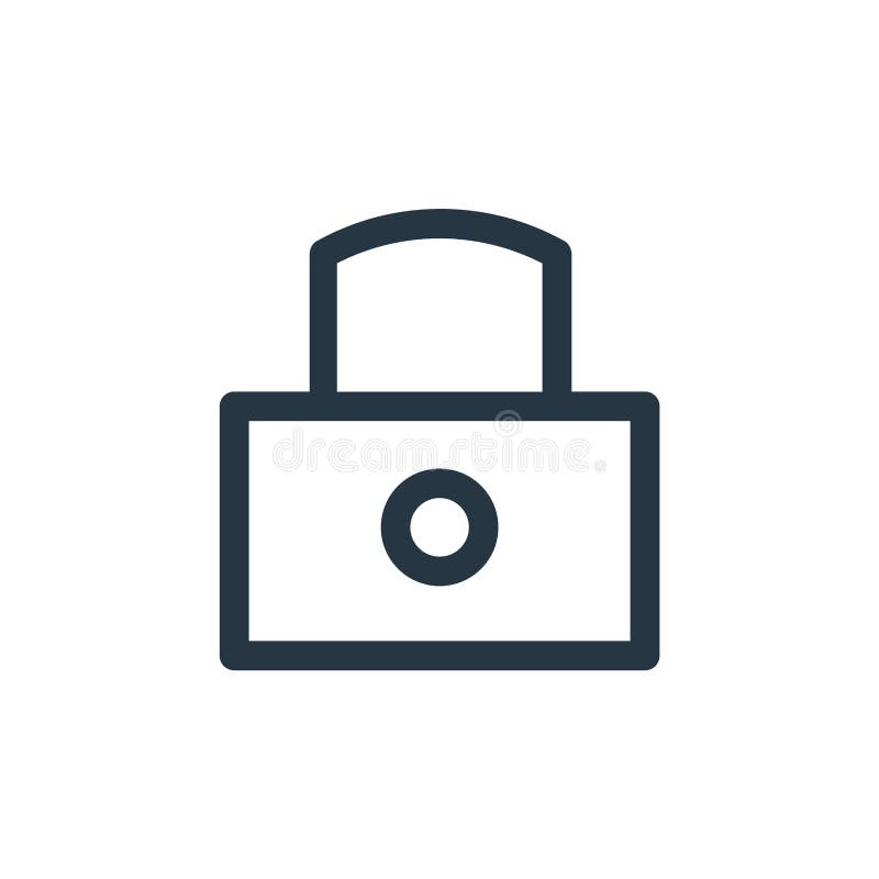 Lock Icon Vector from Smartphone Ui Ux Part Concept. Thin Line ...