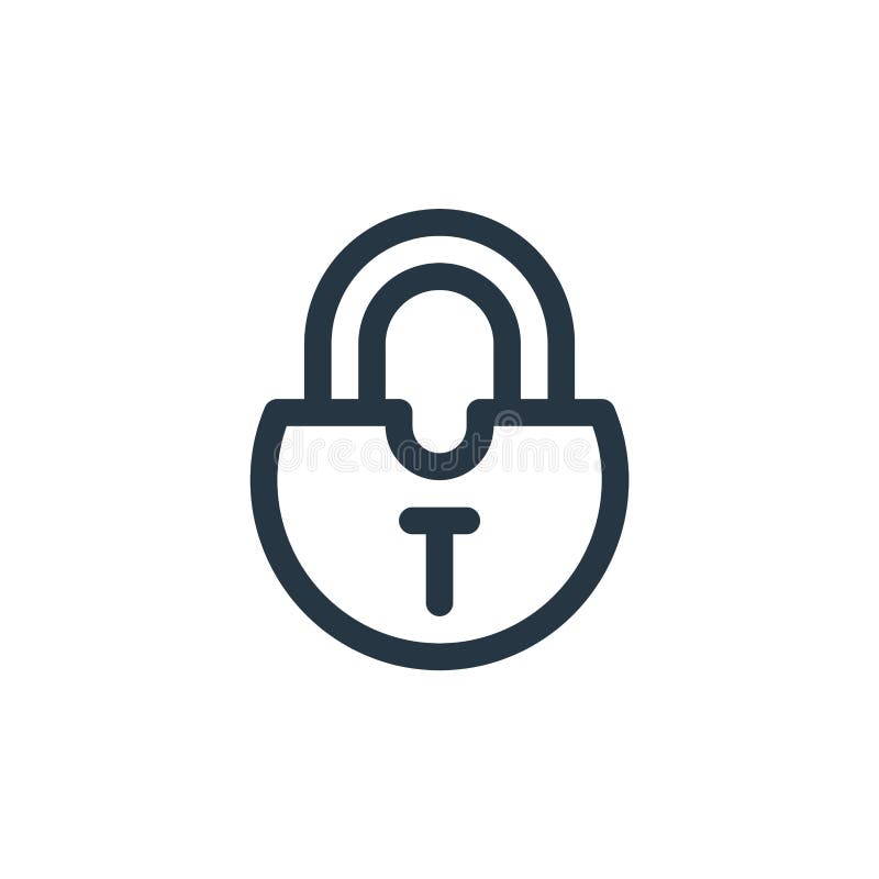 Lock Icon Vector from Videogame Elements Concept. Thin Line ...