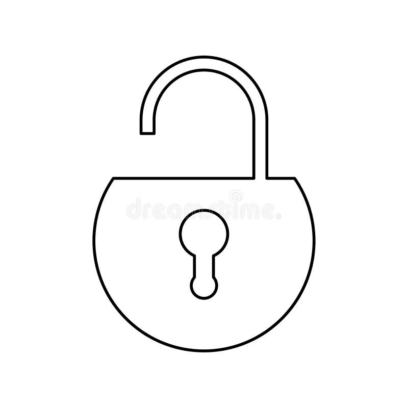 Lock Icon on a White Background, Vector Illustration Stock Vector ...