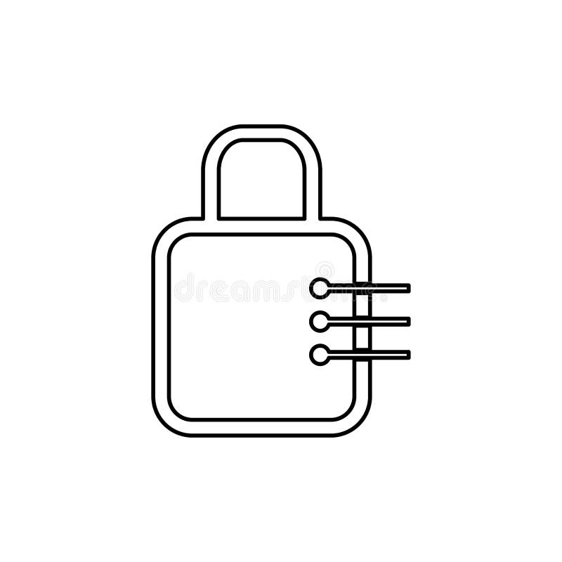 Lock Icon on a White Background, Vector Illustration Stock Vector ...