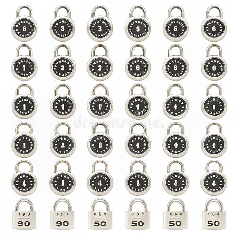 Lock Icons Isolated on Transparent Background Stock Illustration ...