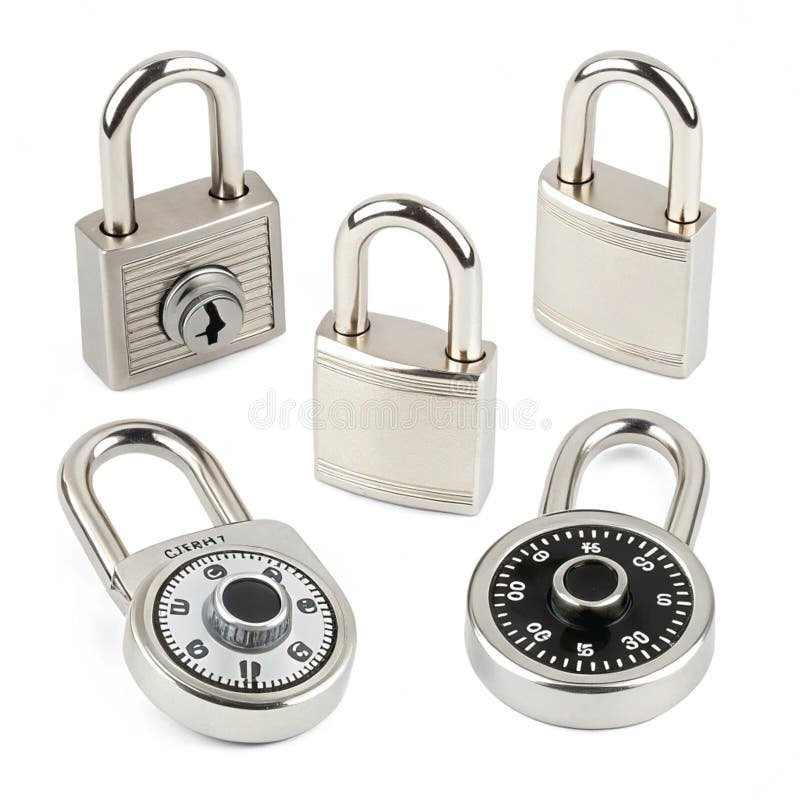 Lock Icons Isolated on Transparent Background Stock Illustration ...