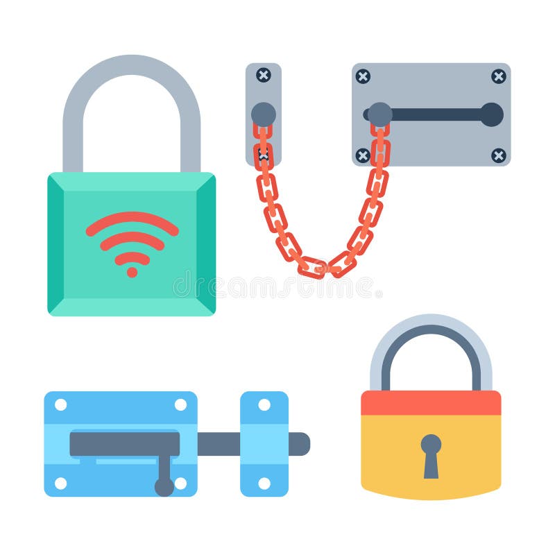 Lock icons set vector. stock vector. Illustration of access - 83344287