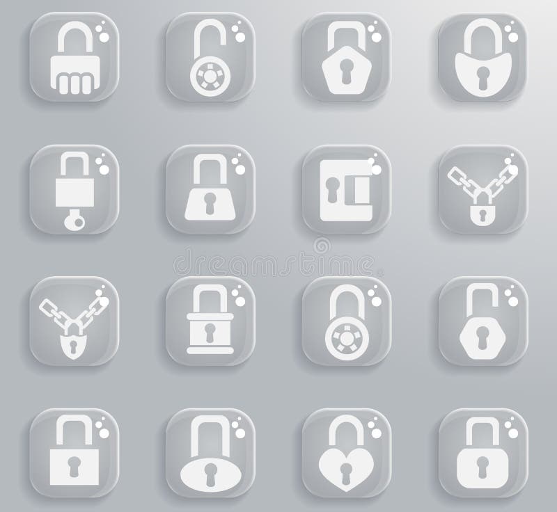 Lock icons set stock illustration. Illustration of prison - 88658354