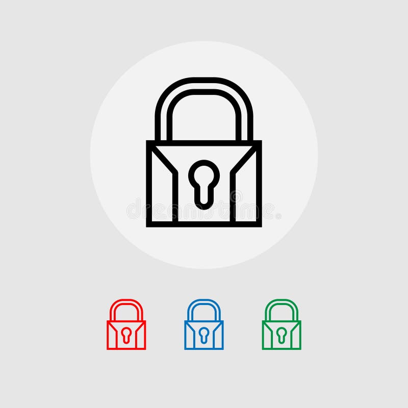 Lock Icons. System Security. Vector Illustration. Stock Vector ...