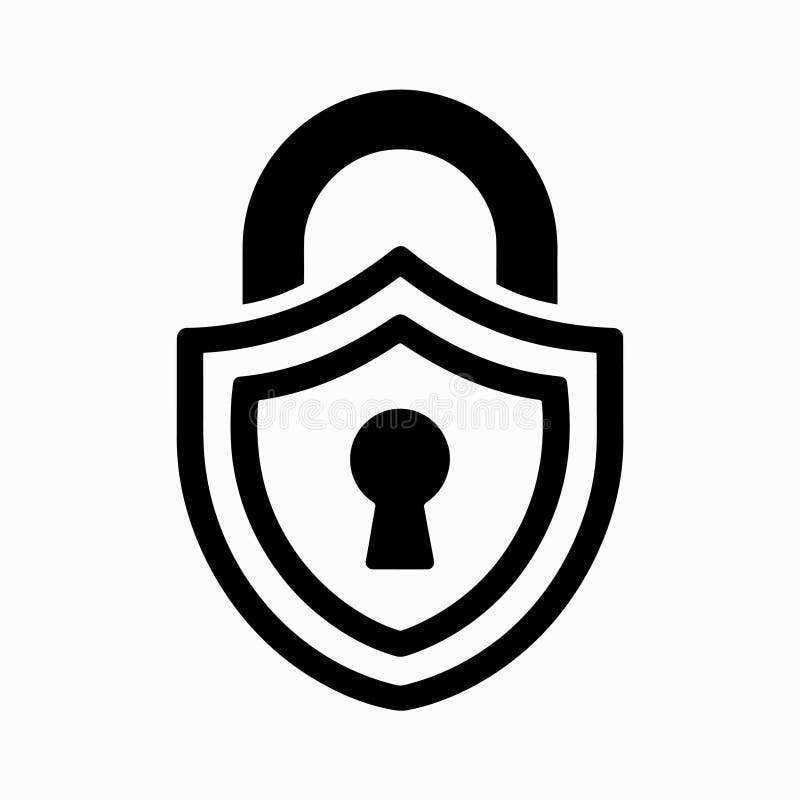 A Lock is Illustrated with an Integrated Shield Symbol, Symbolizing ...