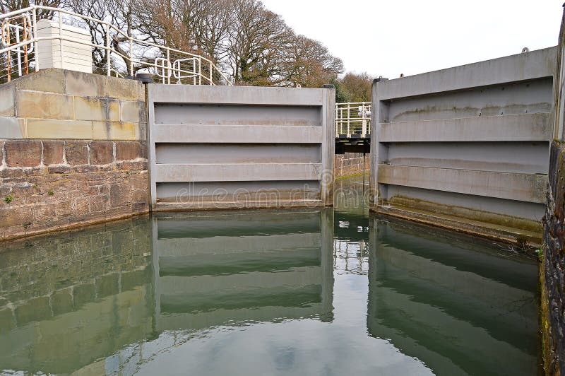 Lock Gates stock image. Image of docks, river, swinging - 52548045