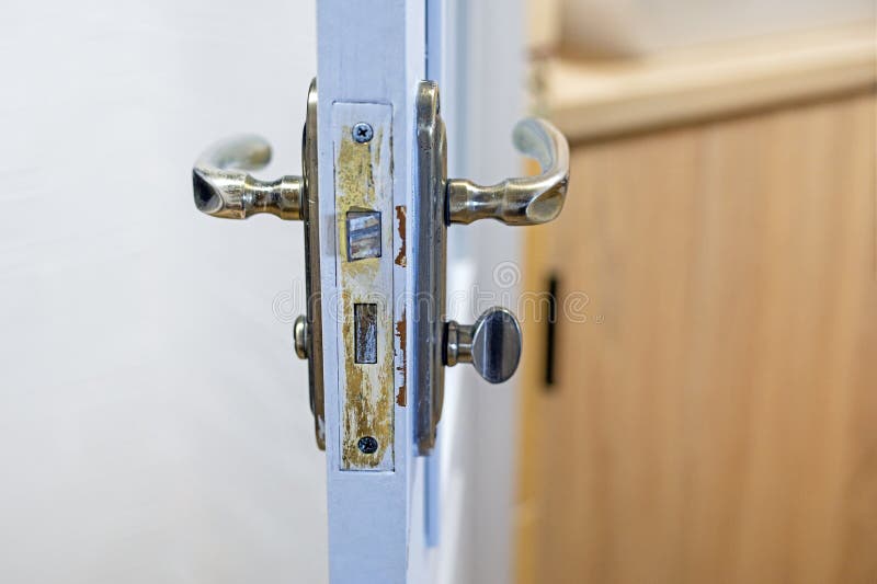 Lock on the Interior Door. Reliability Stock Photo - Image of elegant ...