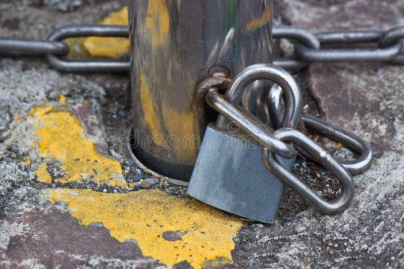 Lock and iron chains stock photo. Image of environment - 29596872