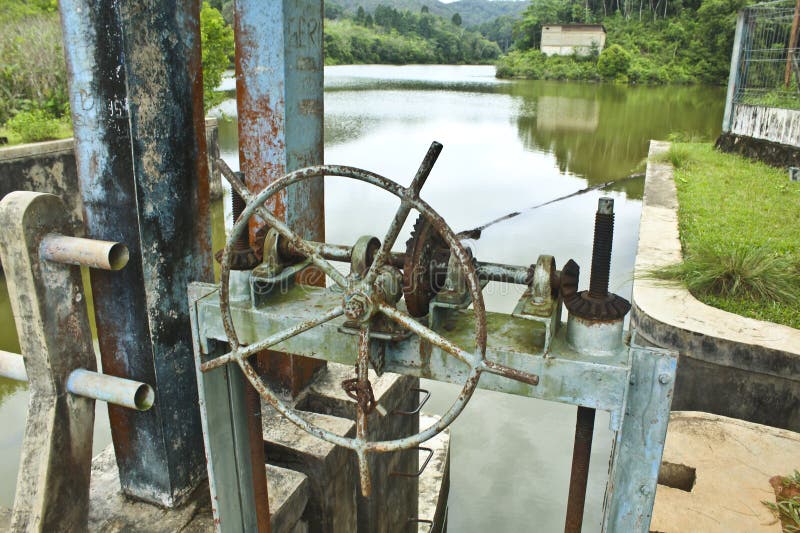 Lock Irrigation Channels in Dams Stock Image - Image of reflection ...