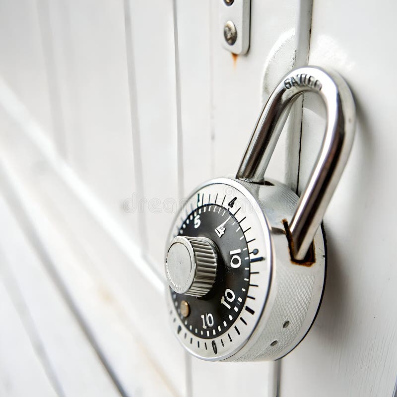 Lock Isolated on White Background Stock Illustration - Illustration of ...