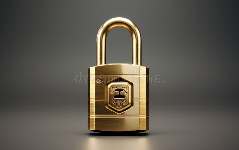 Lock in Isolation on Transparent Surface -Generative Ai Stock ...