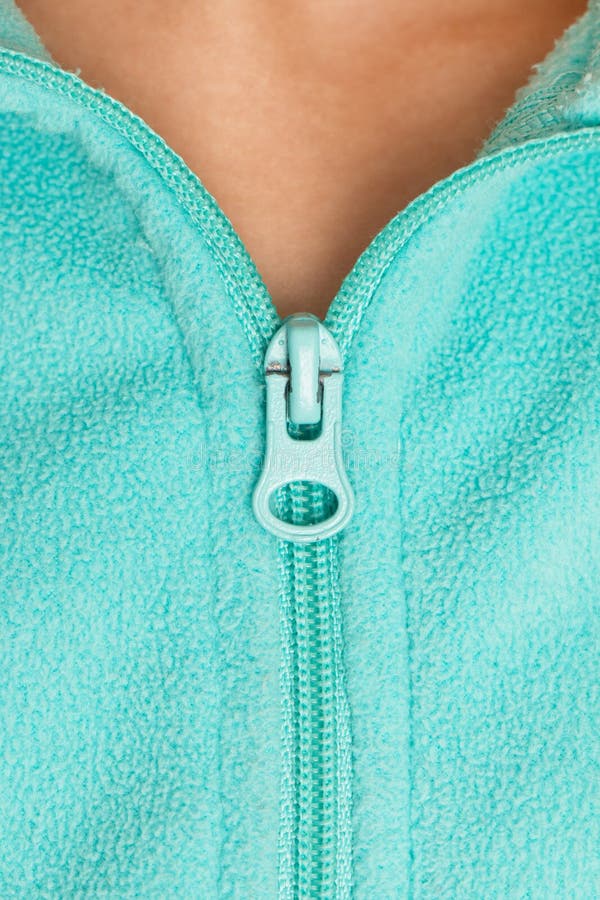 Lock on the Jacket Blue Color Stock Photo - Image of object, pattern ...