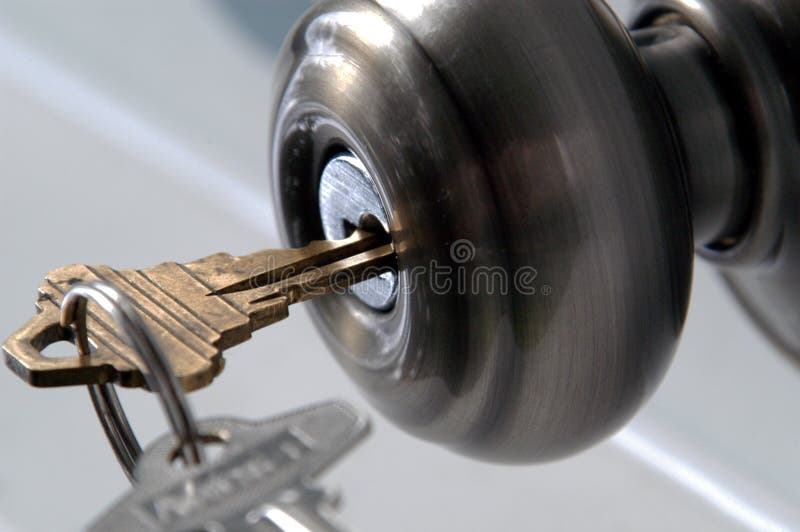 Lock and key stock photo. Image of knob, close, turning - 14552186