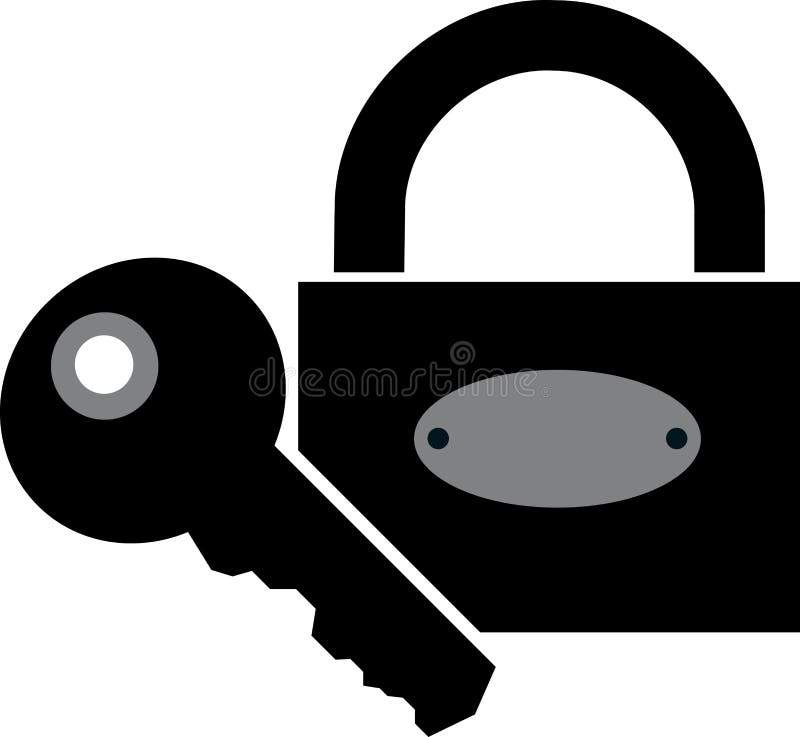 Lock and key logo stock vector. Illustration of open - 21786801