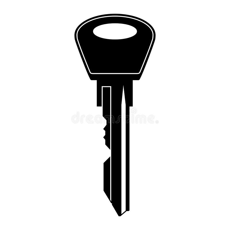 Lock Key Black Silhouette_4 Stock Vector - Illustration of abstract ...
