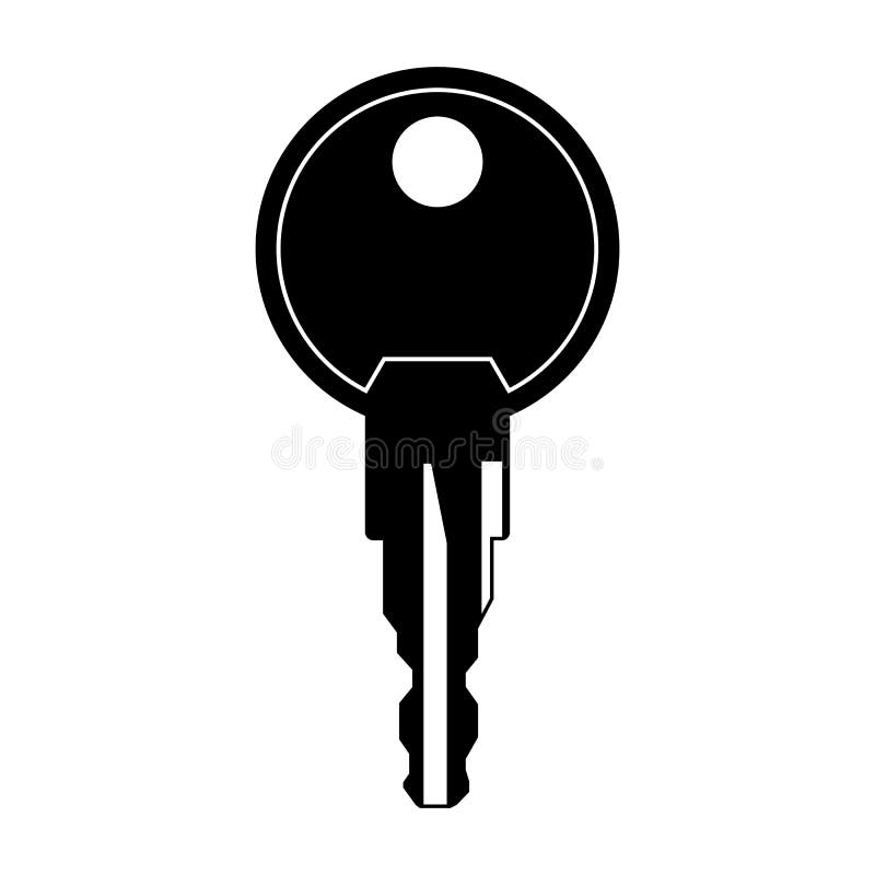 Lock Key Black Silhouette_4 Stock Vector - Illustration of abstract ...