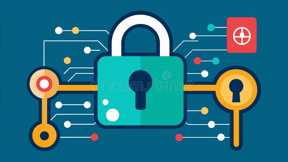 A Lock and Key with Complex Algorithms and Codes As the Teeth ...