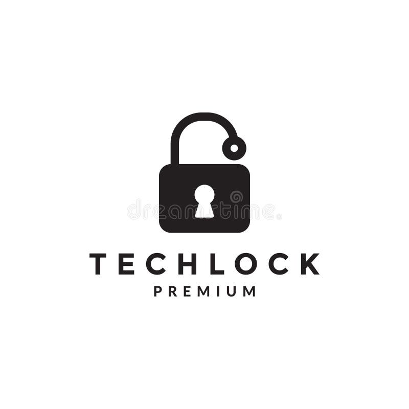Lock Key with Dot Tech Logo Symbol Icon Vector Graphic Design ...